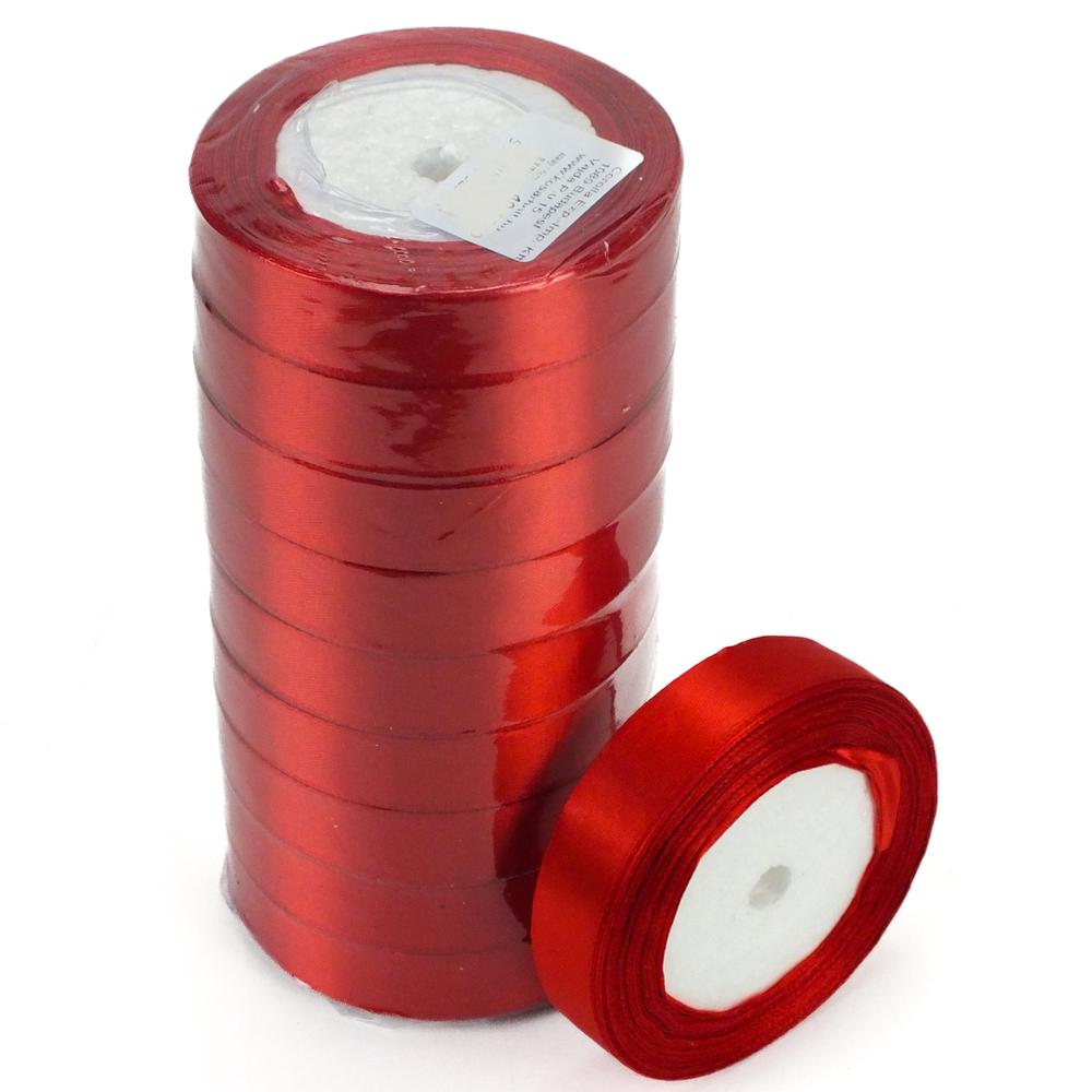 Szalag szatén - piros 2cm*20m