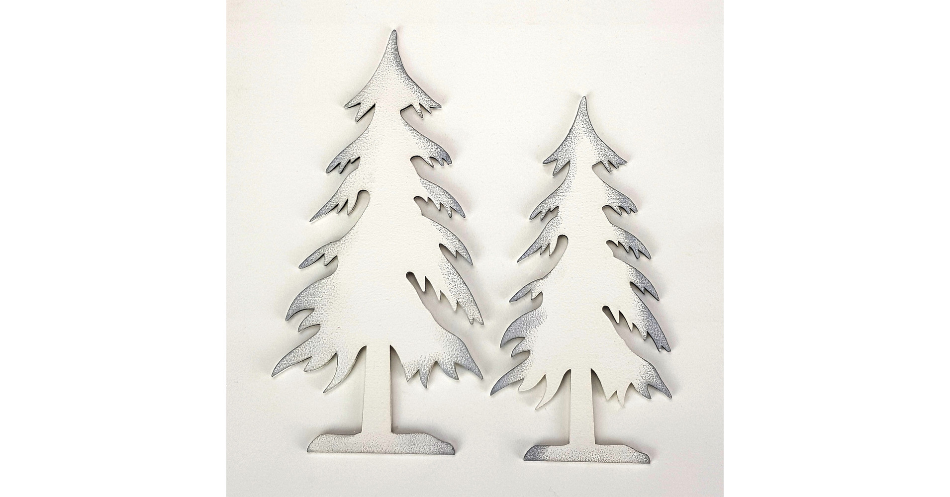 Natúr fa - Cédrus fenyő 2db/cs fehér-ezüst - Színes fa figurák ...