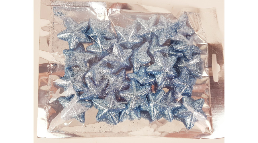 Polisztirol csillag nagy csillámos - COUNTRY KÉK - Polisztirol, műanyag ...